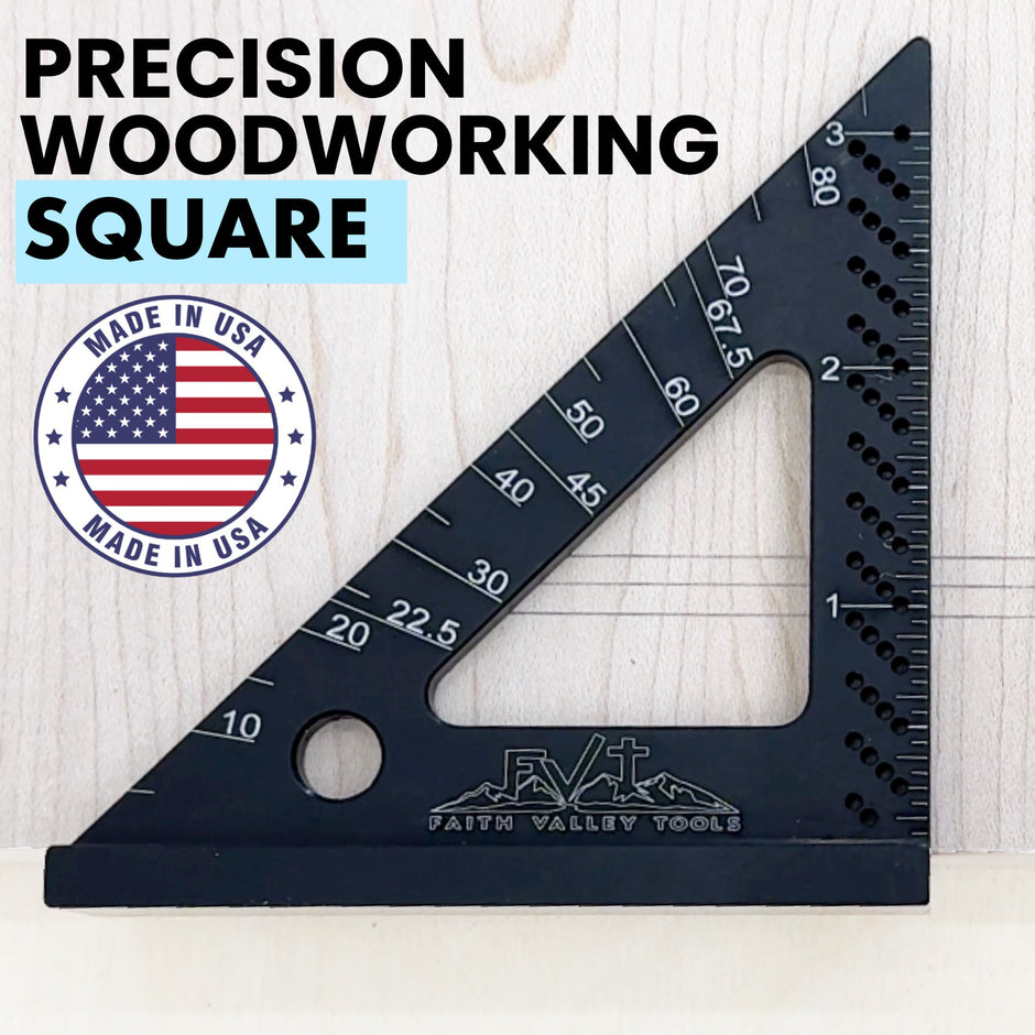 3.5" Precision Woodworking Square – Faith Valley Tools